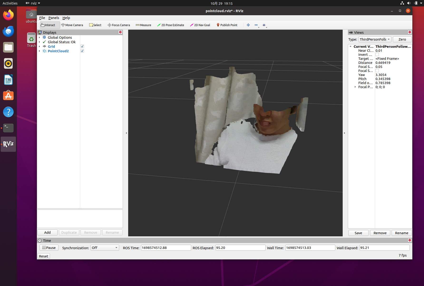 ROSとRealsense：画像処理と3次元データ処理
